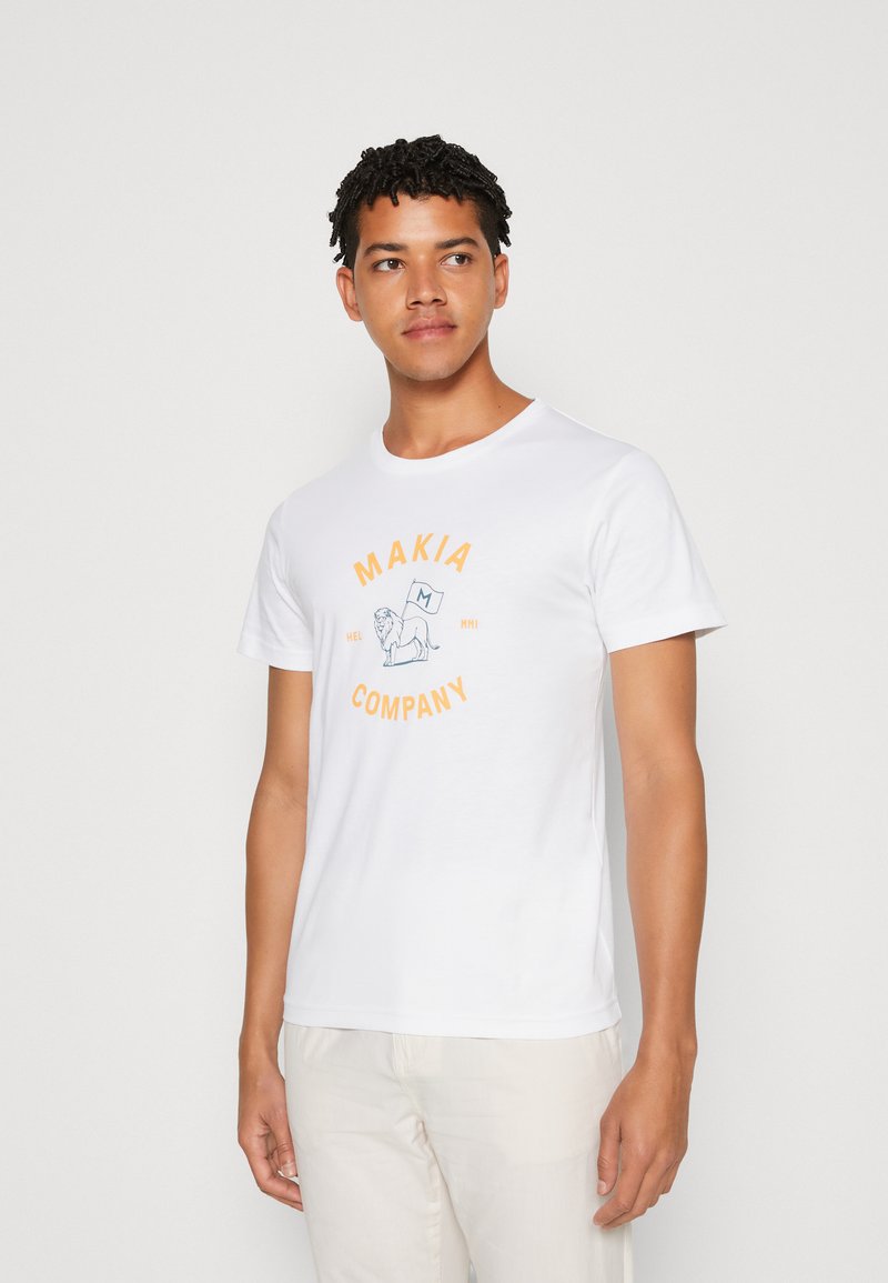 Makia CROWNED UNISEX - Print T-shirt - white - Zalando.de
