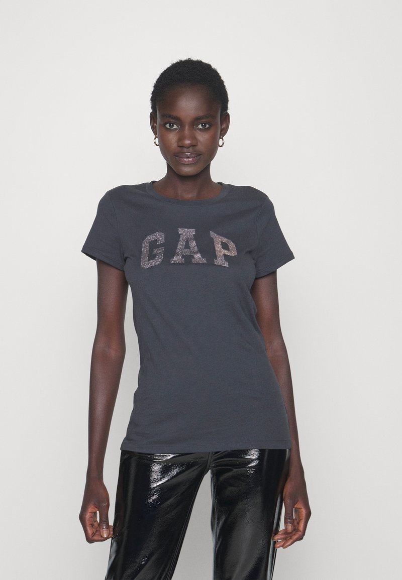 Gap Tall LOGO CLASSIC TEE - Print T-shirt - moonless night glitt/dark ...