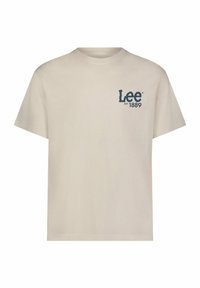 Lee LOGO TEE - T-shirt med print - ecru/beige - Zalando.se