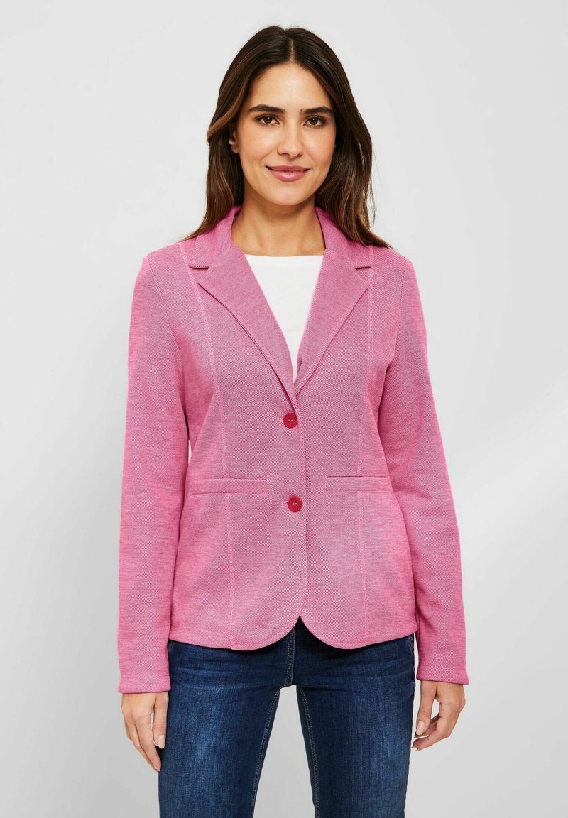 Cecil PIQUÉ MIT ZIERNÄHTEN - Blazer - pink - Zalando.de