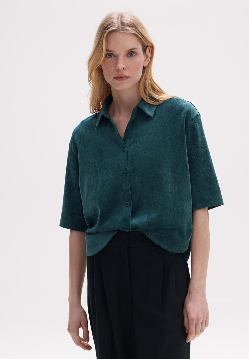 OPUS FEPPA - Hemdbluse - deep teal/grün - Zalando.ch