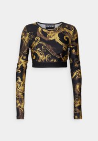 Versace Jeans Couture TAPE - Topper langermet - black/gold/svart ...
