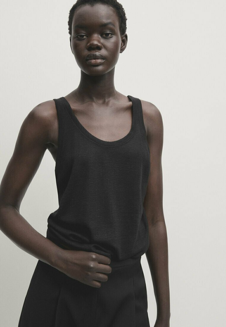 Massimo Dutti Top - black - Zalando.de