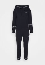 EA7 Emporio Armani TRACKSUIT - Survêtement - black/white/noir - ZALANDO.BE