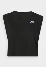Nike Sportswear CLUB TEE - Topper - black/white/svart - Zalando.no