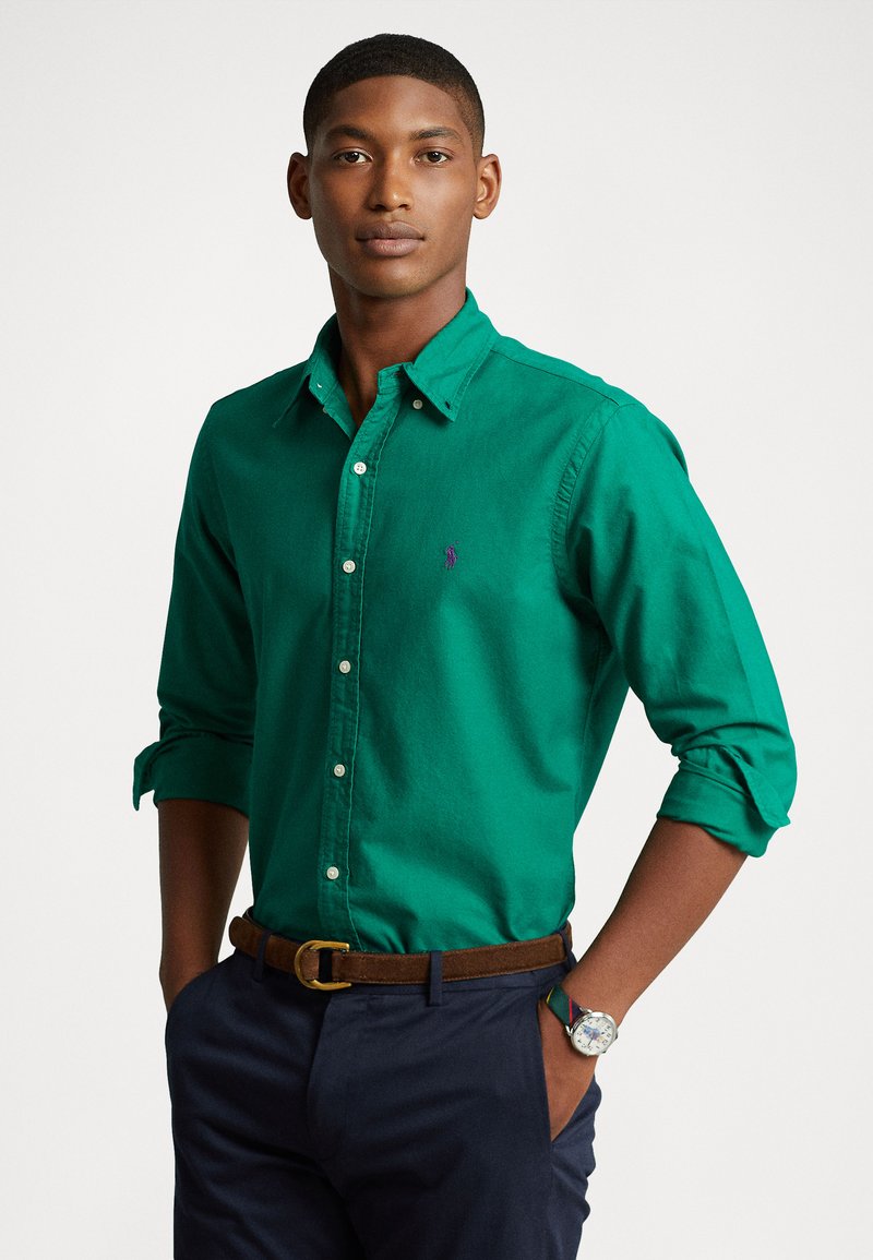 Polo Ralph Lauren SLIM FIT GARMENT-DYED OXFORD SHIRT - Overhemd - primary green/groen - Zalando.be