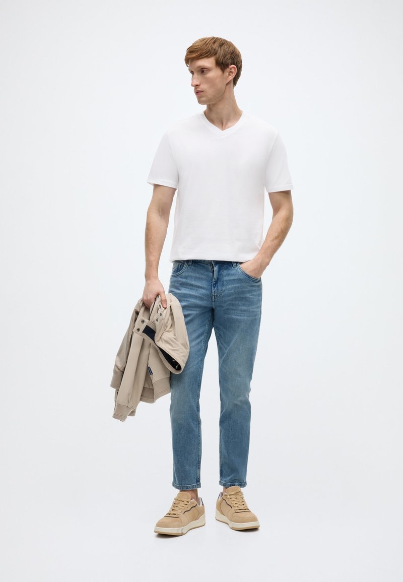 Scotch & Soda 3PK MENS ULTRA SOFT V-NECK TEE - Tricou basic - white/alb ...