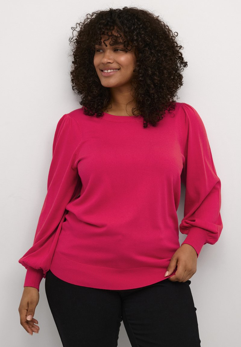 Kaffe Curve MIANA - Strickpullover - virtual pink/pink - Zalando.de
