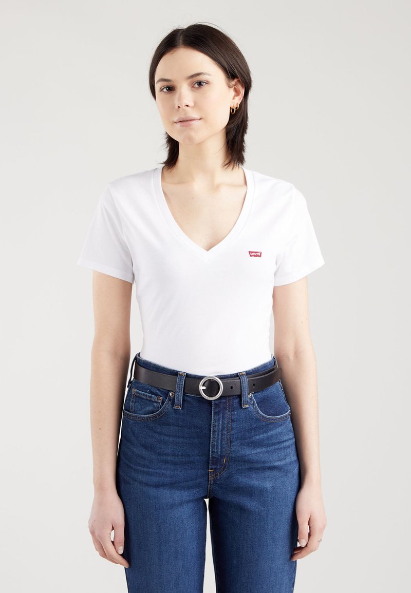 Levi's® CREWNECK TEE 2 PACK - T-Shirt basic - white/black/weiß - Zalando.ch