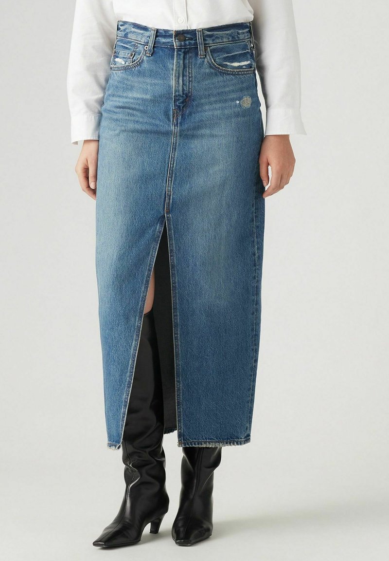 Levi's® A-lijn rok - low fi prep skrt trn/blauw denim/bluedenim ...