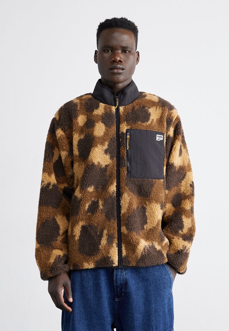 Puma DOWNTOWN JACKET UNISEX - Fleece jacket - black/brown - Zalando.co.uk