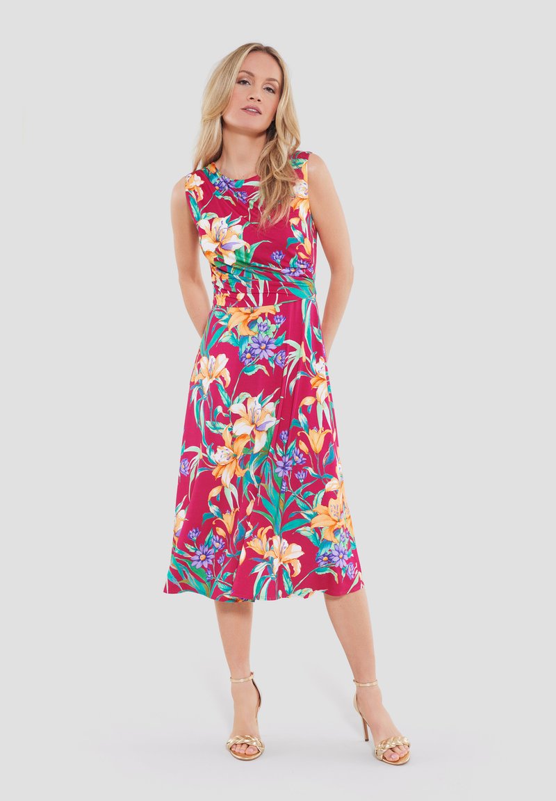 Swing BEDRUCKTEM - Jersey dress - pink/multi/pink - Zalando