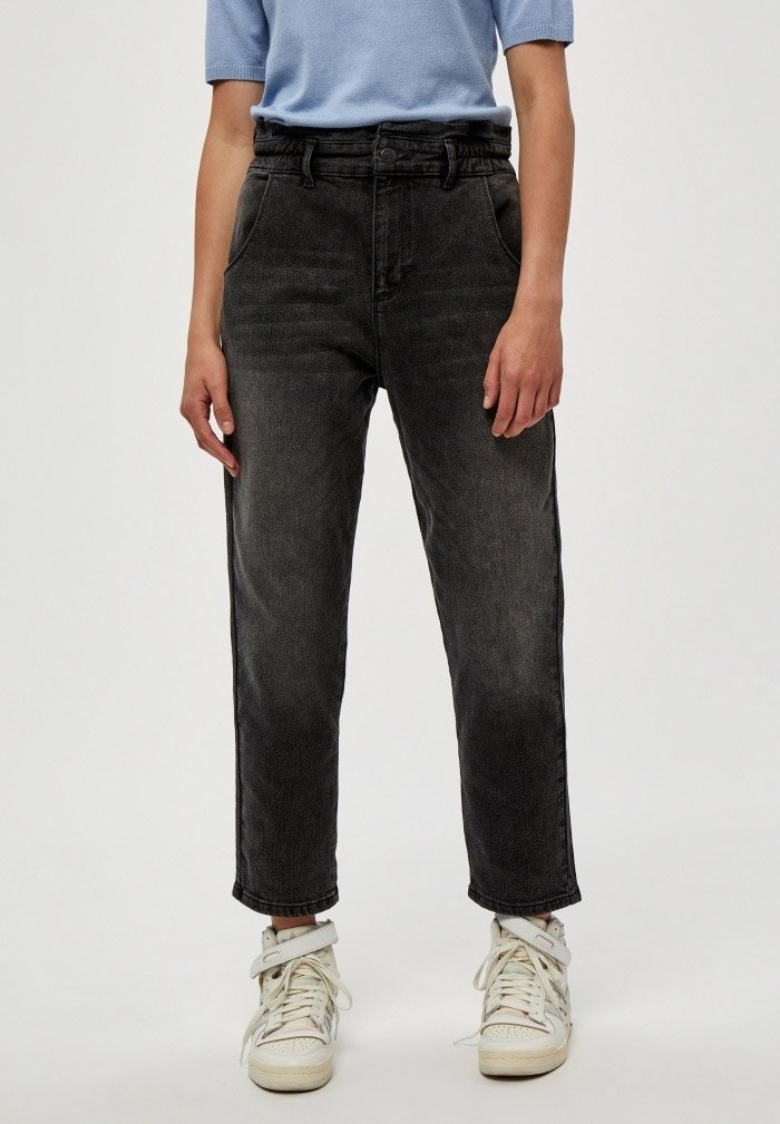 Minus MIDINA PANTS - Relaxed fit jeans - black denim/black - Zalando.de