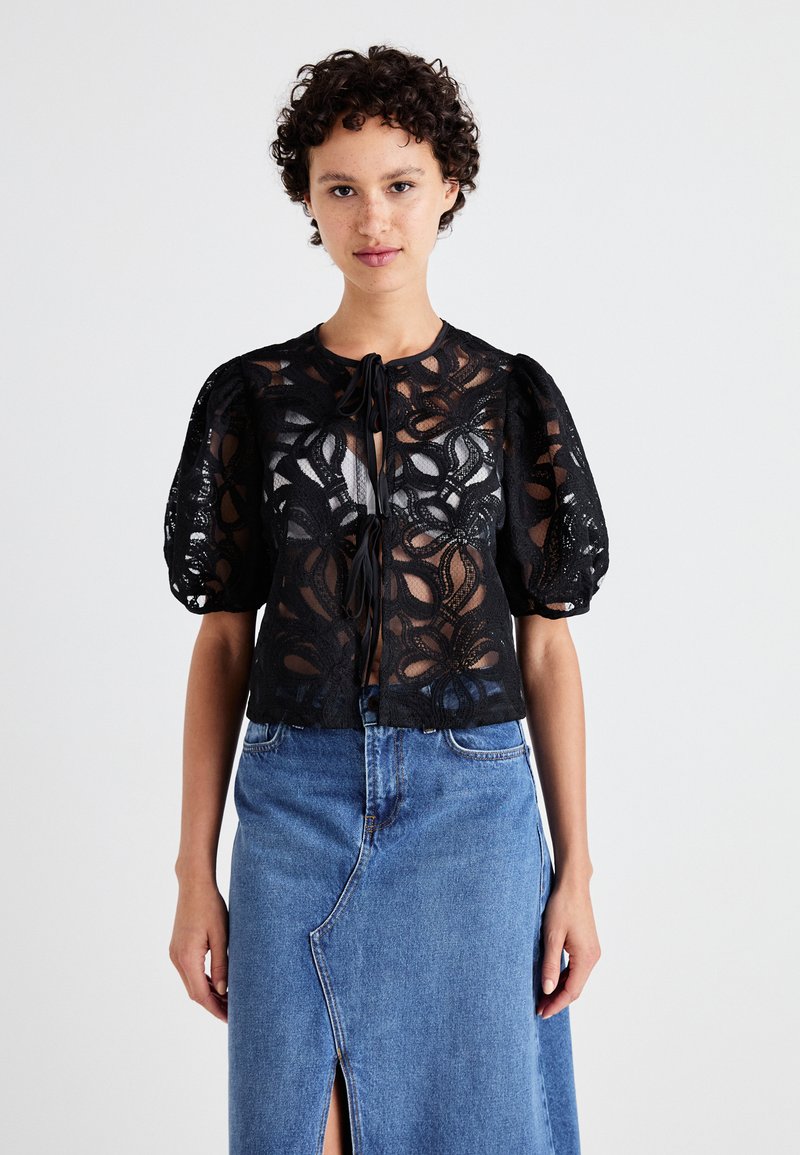 Object OBJROSE - Bluse - black/sort - Zalando.dk