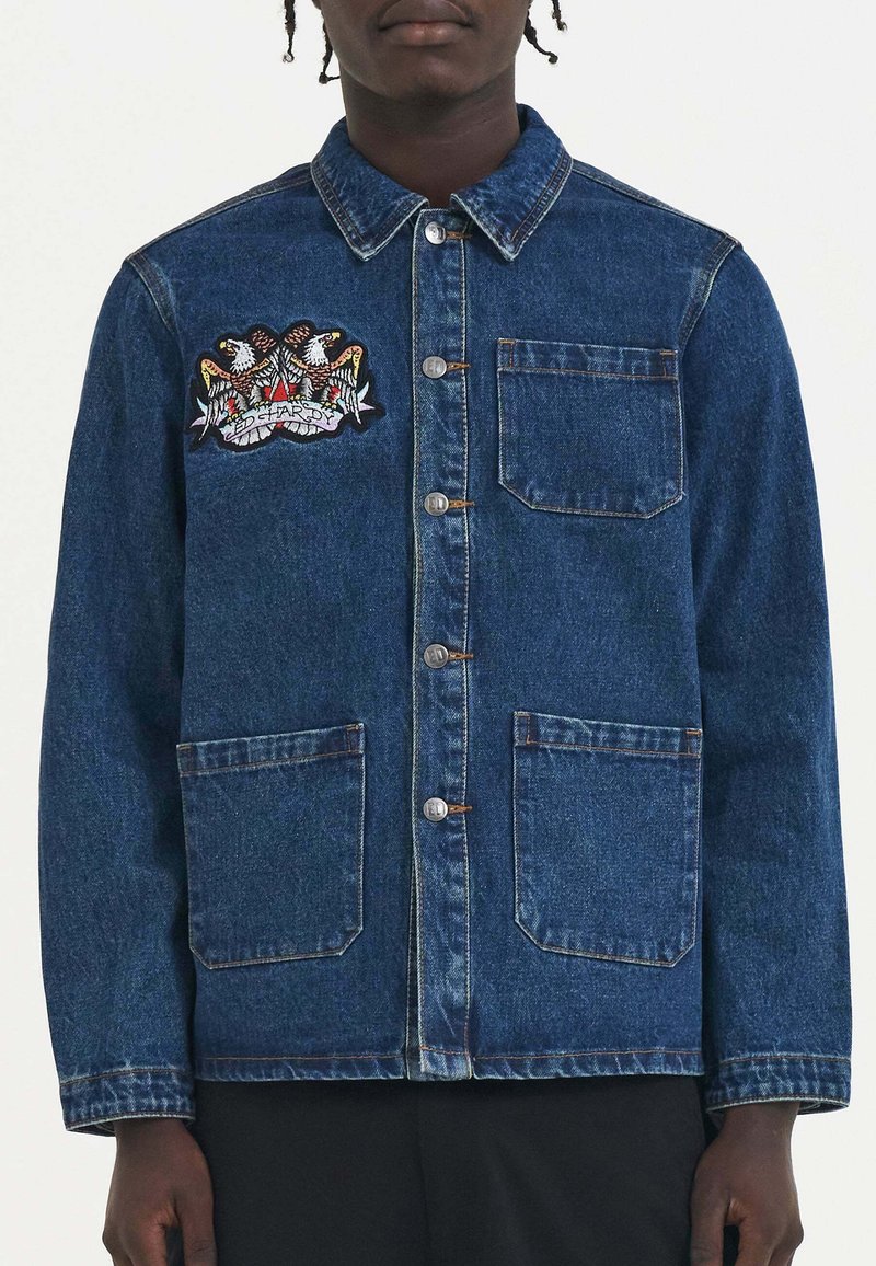Ed Hardy BATTLE OF EAGLES CHORE - Denim jacket - indigo/blue denim ...