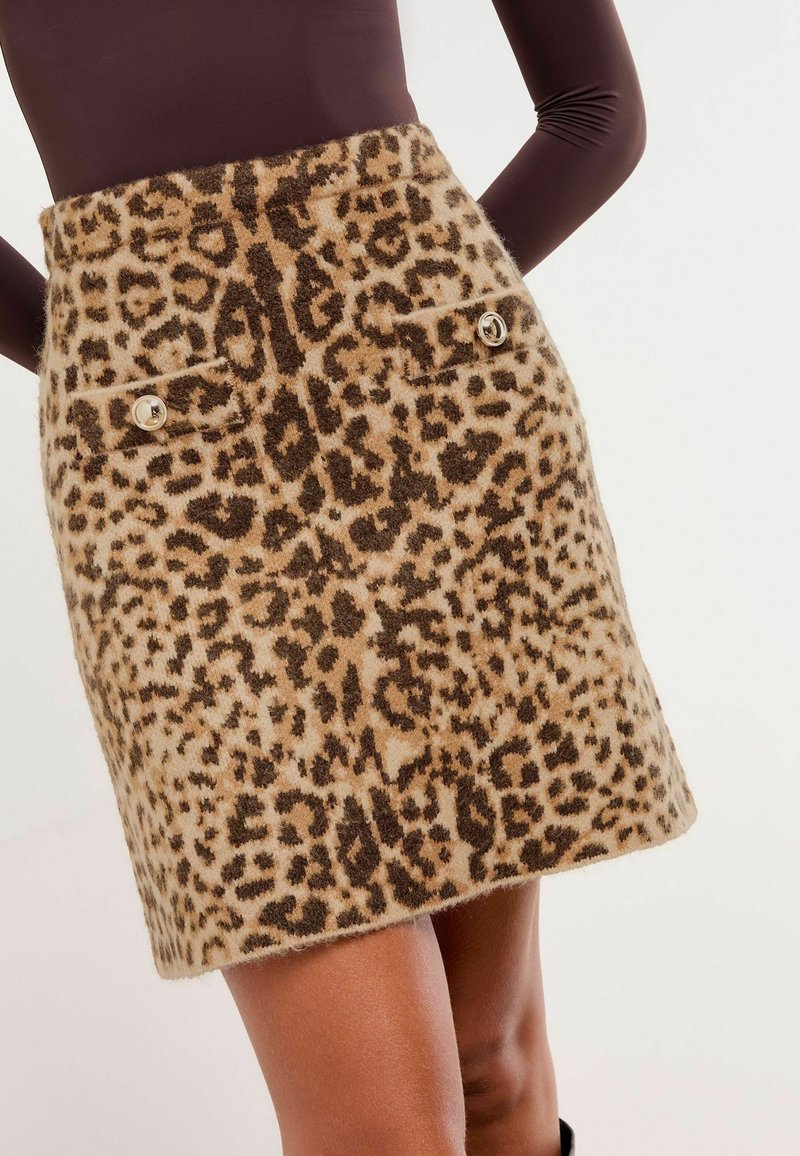 Lipsy REGULAR FIT LEOPARD PRINT - A-lijn rok - animal/meerkleurig ...