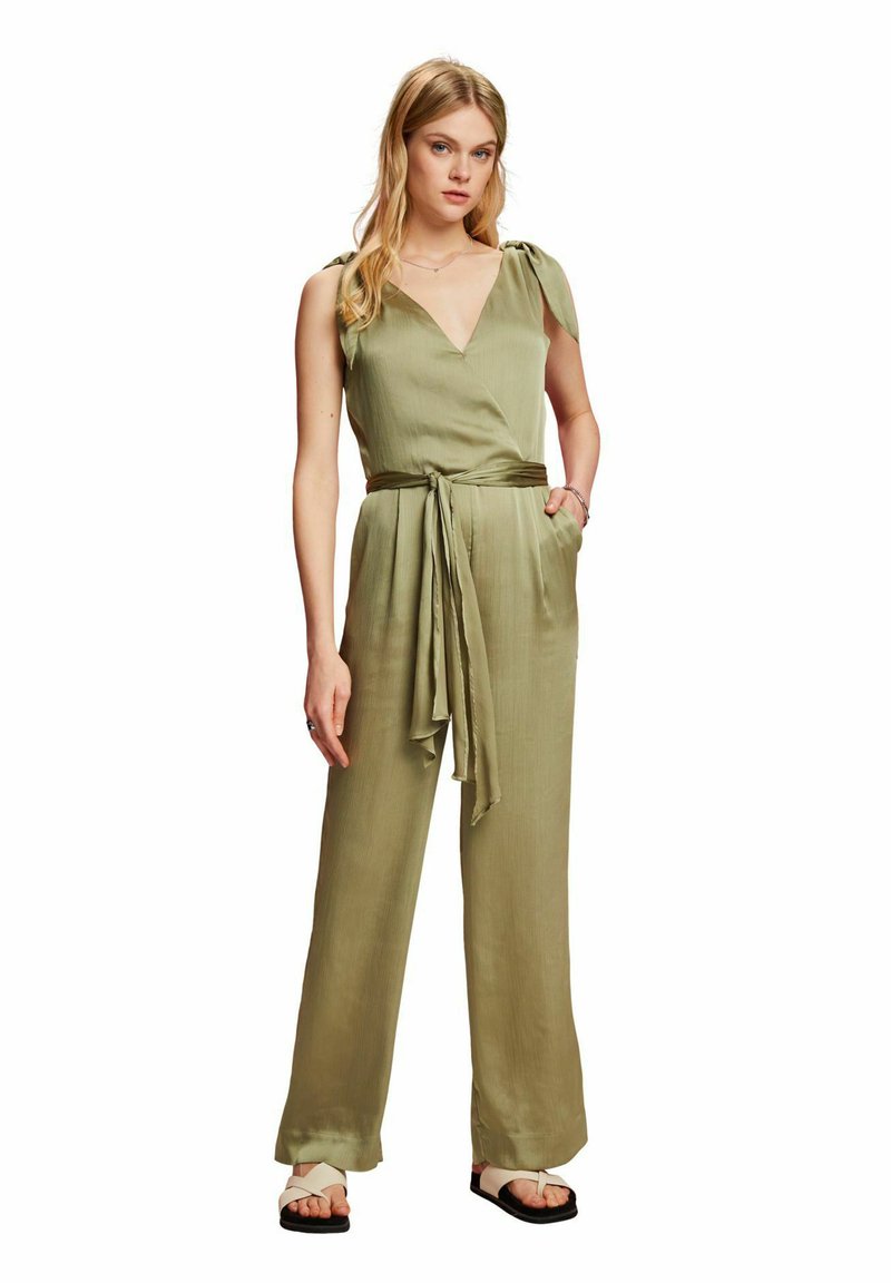 Esprit Collection OVERALLS - Jumpsuit - light khaki/lichtgroen ...