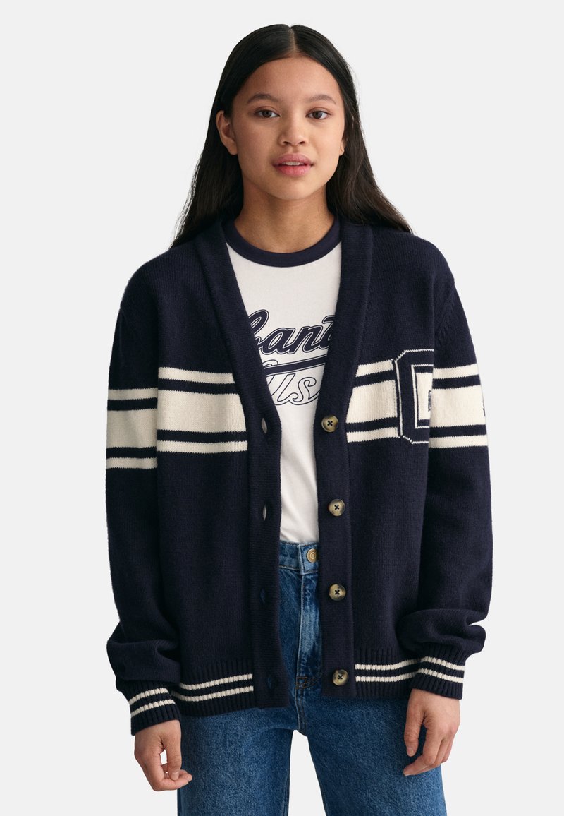 GANT VARSITY - Cardigan - evening blue/dark blue - Zalando.co.uk