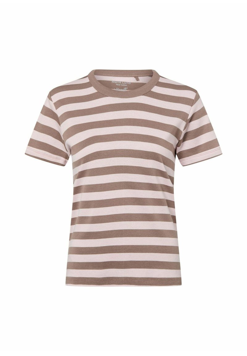 Marie Lund Print T-shirt - taupe/rosa/taupe - Zalando