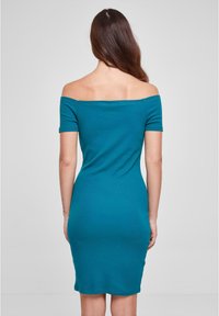 Urban Classics OFF SHOULDER - Robe fourreau - watergreen/vert - ZALANDO.FR