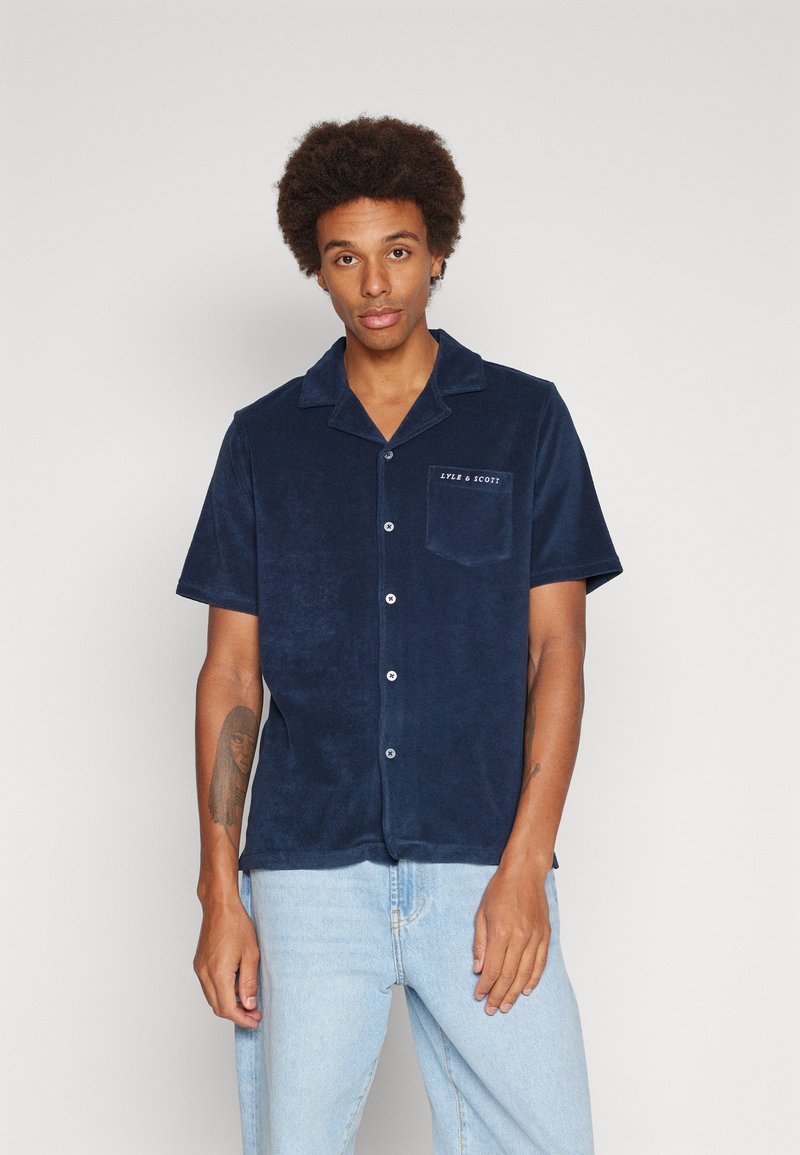 Lyle & Scott TOWELLING RESORT SHIRT - Skjorta - dark navy/mörkblå ...