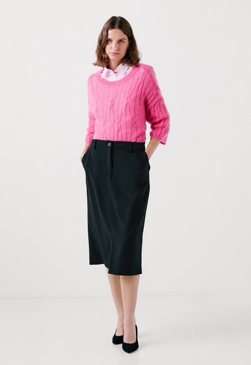 Caroll FRENCH FASHION ELEGANT MODERN JOLING - Jupe trapèze - noir ...