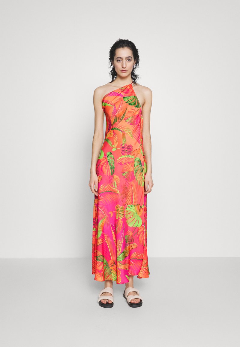 Farm Rio ONE SHOULDER DRESS - Robe longue - ombre forest multicolor ...