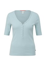 QS MIT STRUKTUR - T-Shirt basic - helles türkis/mint - Zalando.at