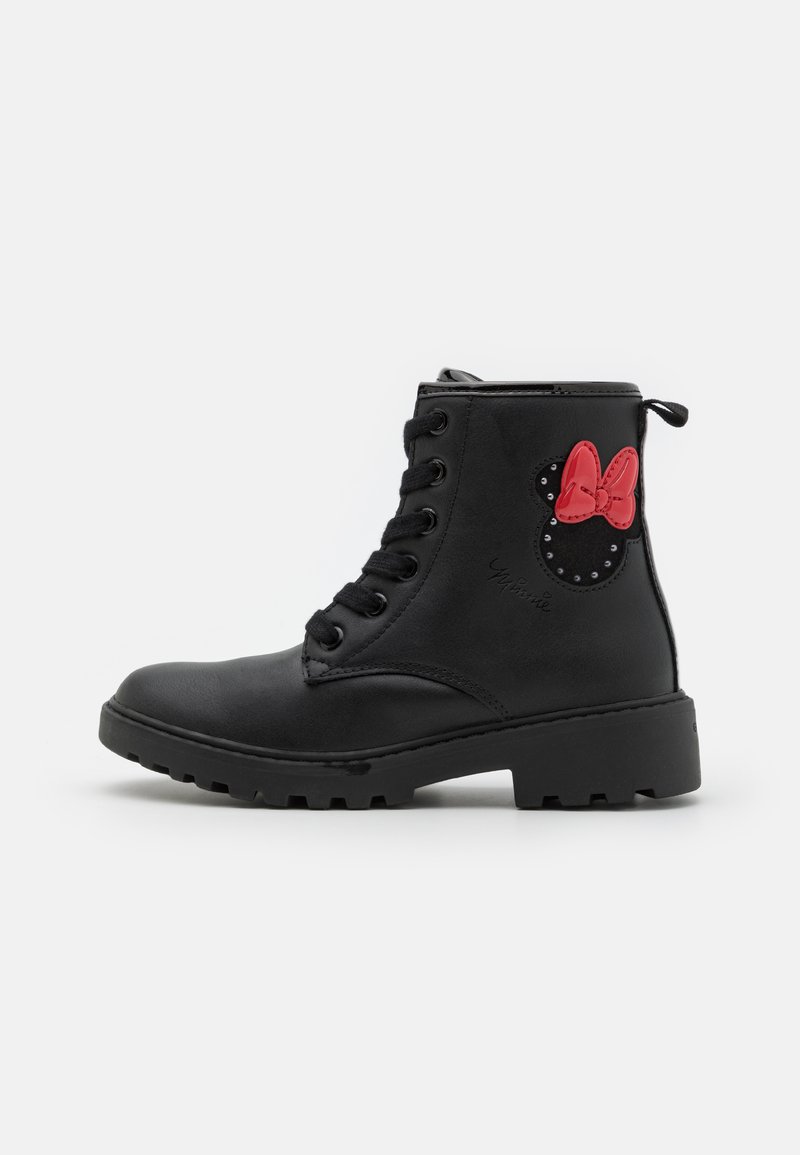 Geox DISNEY MINNIE MOUSE CASEY GIRL - Lace-up ankle boots - black - Zalando