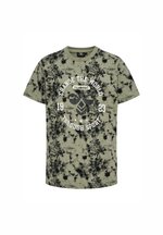 Hummel JOHAN - T-Shirt print - vetiver/braun meliert - Zalando.at