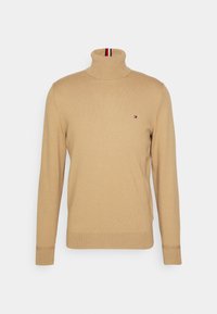 Tommy Hilfiger PIMA ROLL NECK - Jumper - countryside khaki/beige ...