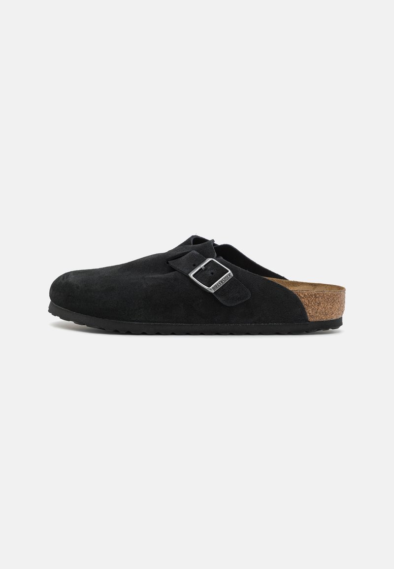 Birkenstock BOSTON LEVE REGULAR UNISEX - Slippers - black - Zalando.ie