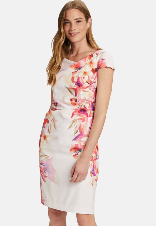 Vera Mont MIT PLISSEE - Freizeitkleid - weiß/violett/lila - Zalando.ch