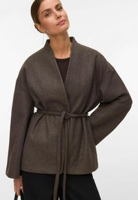 Vero Moda AWSIJINA - Short coat - coffee bean/dark brown - Zalando
