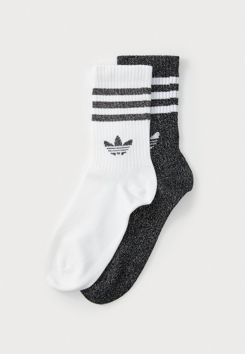 adidas Originals 3S GLITTER CR 2PACK - Sokken - black/white/meerkleurig ...