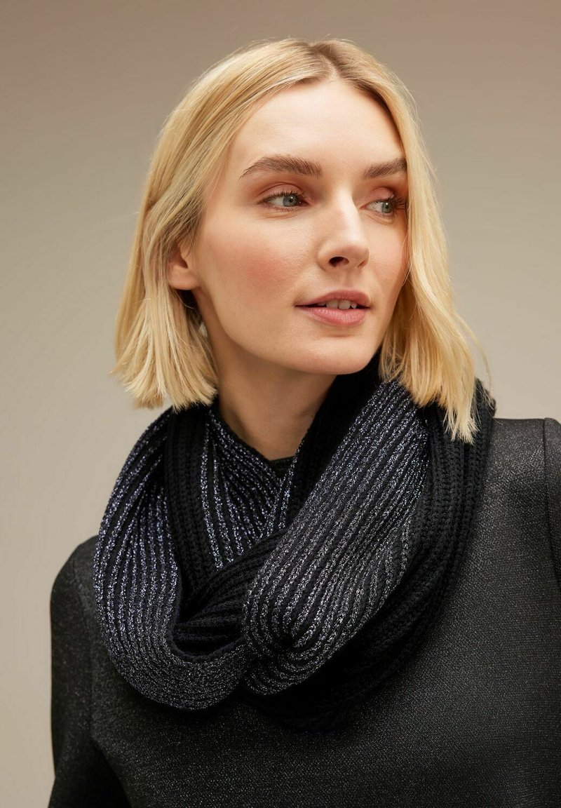Street One MIT GLANZEFFEKT - Écharpe tube - schwarz/noir - ZALANDO.FR