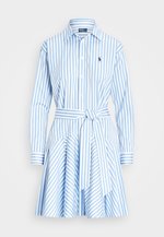 Polo Ralph Lauren LONG SLEEVE DAY DRESS - Blousejurk - white/light blue/wit - Zalando.be