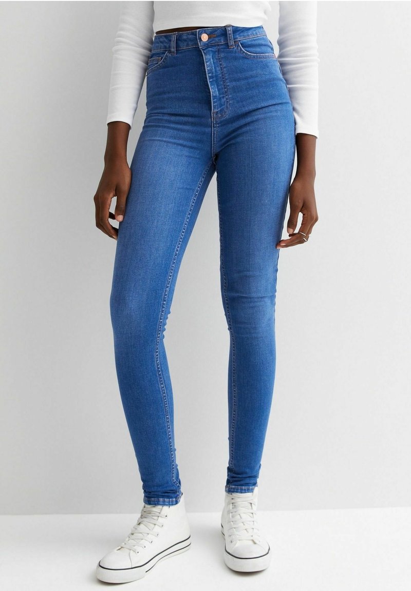 New Look Tall HIGH WAIST HALLIE - Jeans Skinny Fit - bright blue/blue ...
