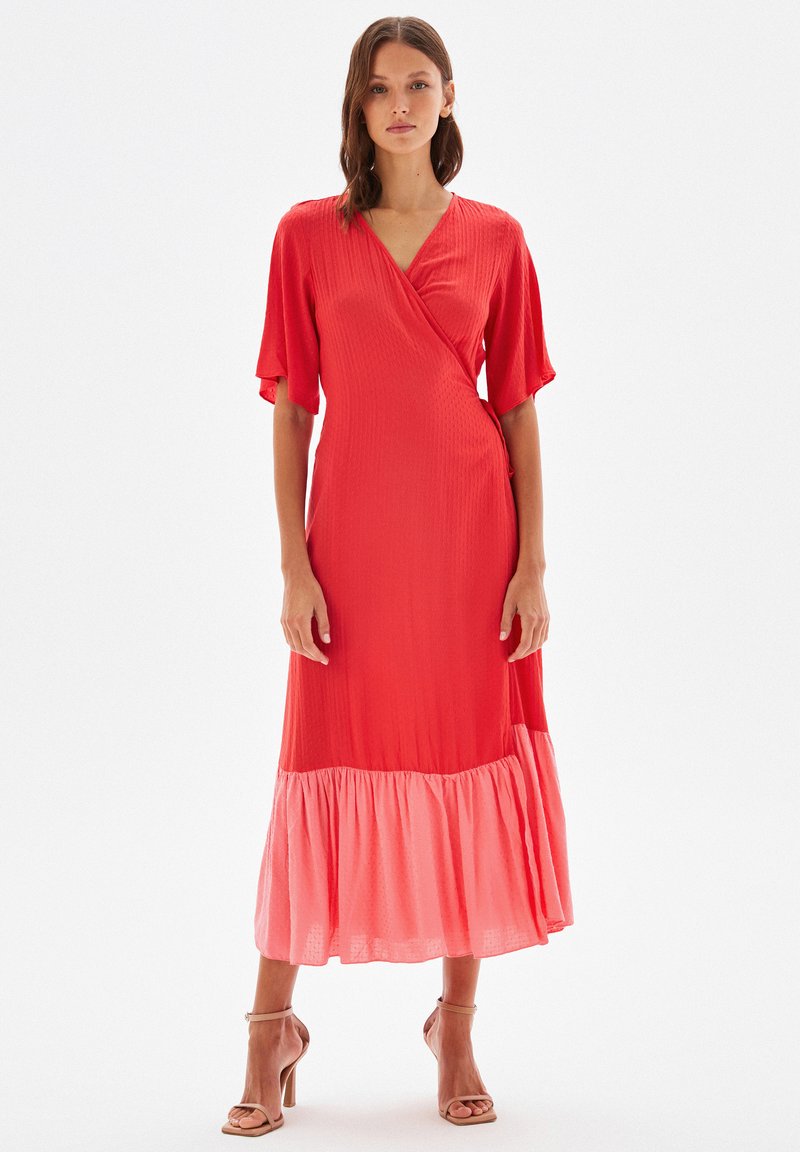 adL RUFFLED - Robe de jour - red/rouge - ZALANDO.FR