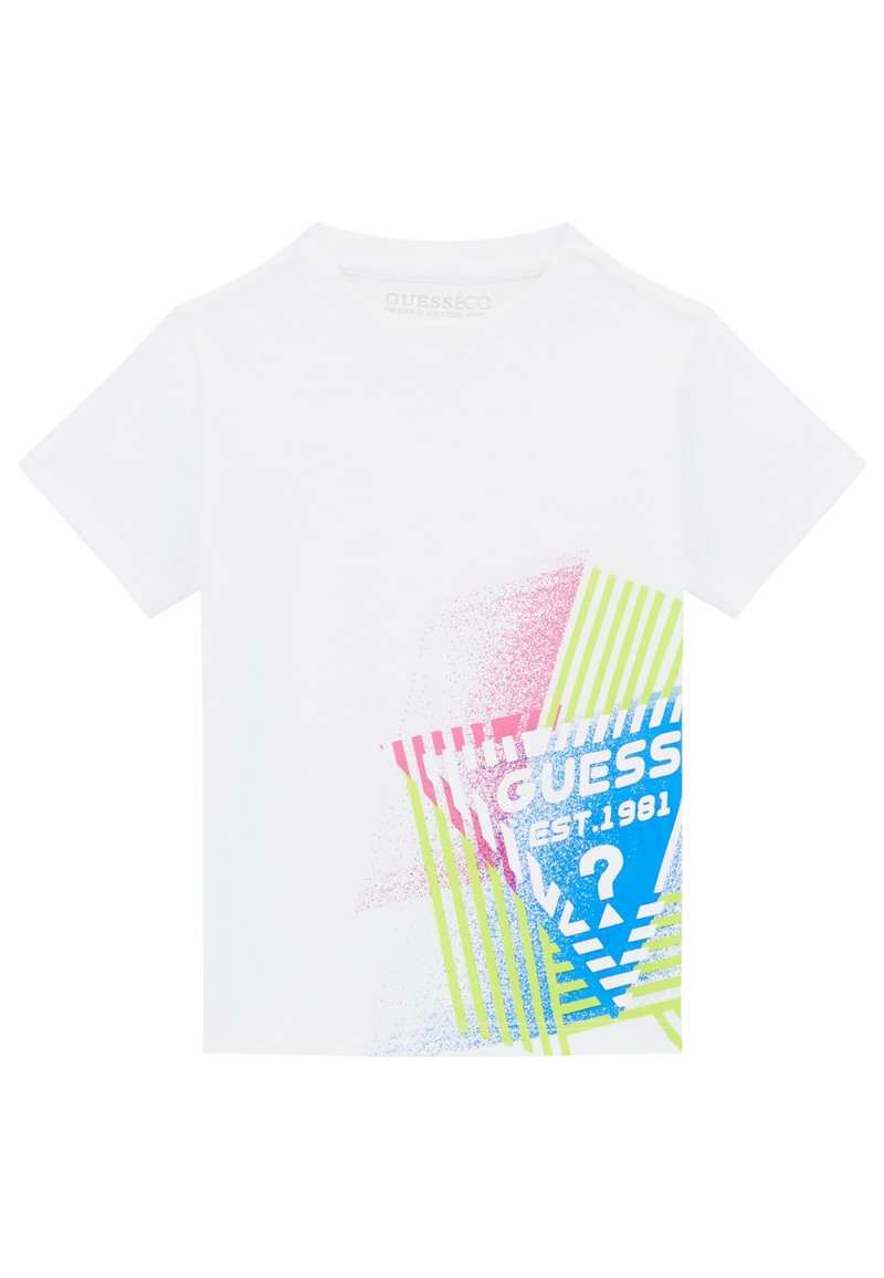 Guess LOGO FRONTAL - Print T-shirt - weiß/white - Zalando.ie