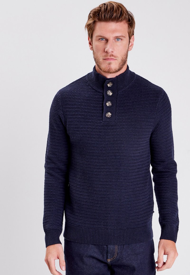 Bonobo Jeans Langen Ärmeln Pullover Bleu Foncé Bleu Marine Zalando Fr