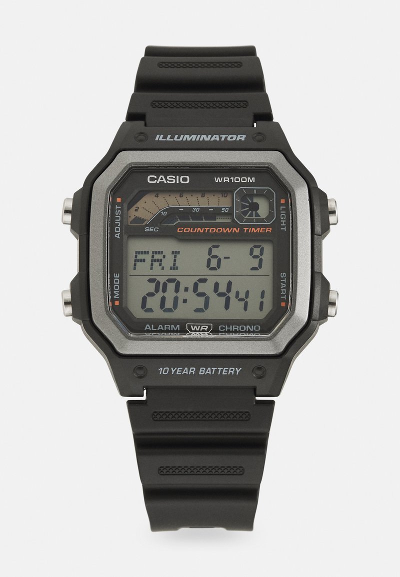 Casio DIGITAL WATCH UNISEX - Zegarek cyfrowy/srebrny - Zalando.pl