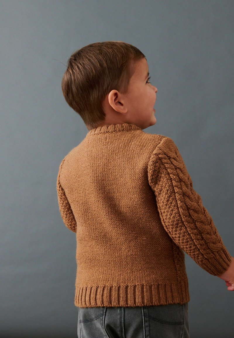 Next CABLE CREW STANDARD - Jersey de punto - brown/marrón - Zalando.es