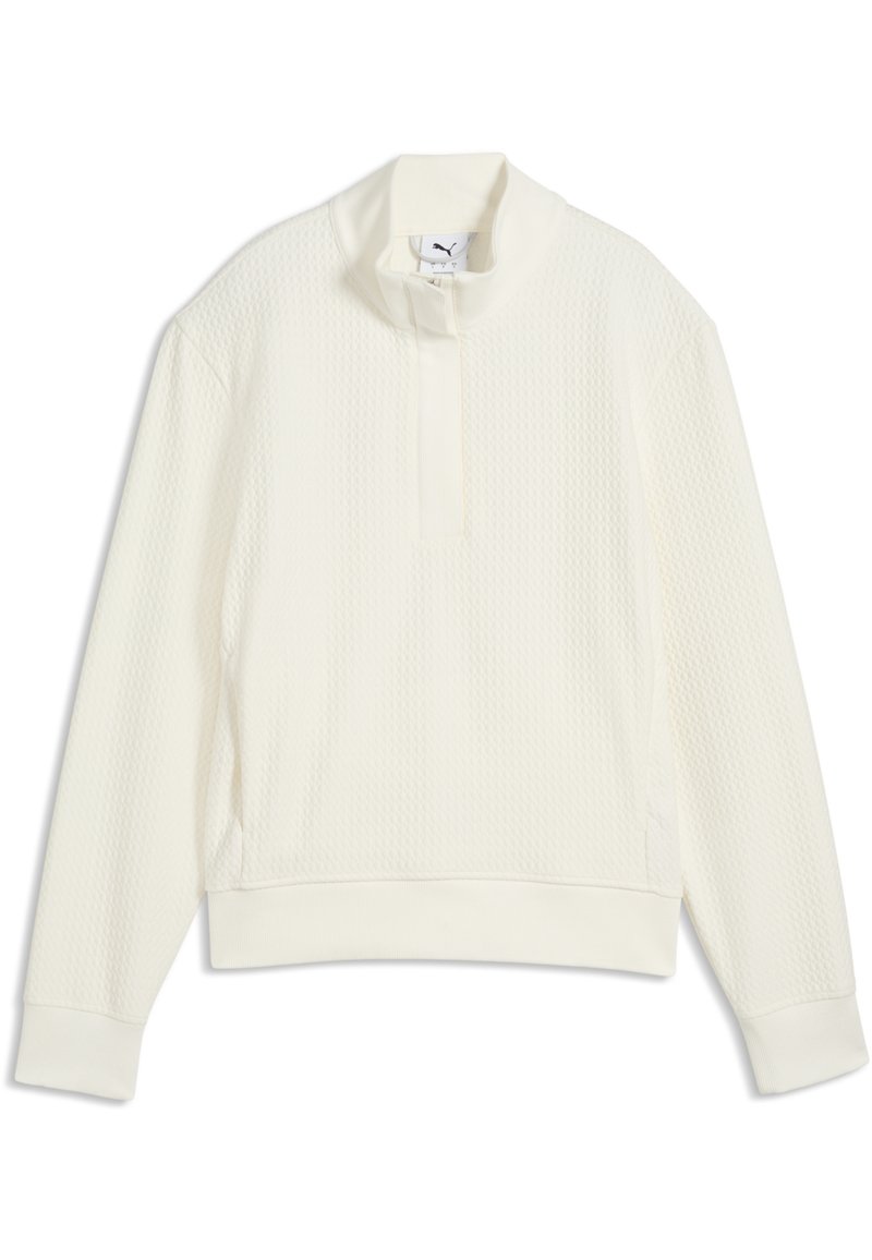 Puma BOULDER HALF-ZIP GOLFJACKE - Jumper - warm white/white - Zalando