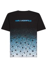 KARL LAGERFELD DIGITAL DEGRADEE - Print T-shirt - navy/black - Zalando.de