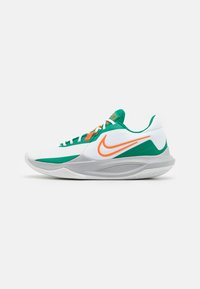 Nike Performance PRECISION 6 - Basketball shoes - white/safety orange ...