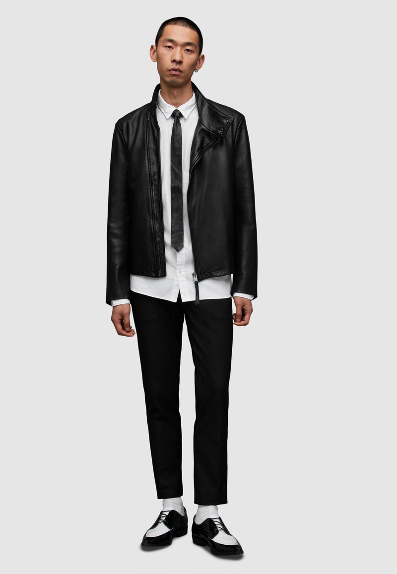 AllSaints TROST BIKER - Lederjacke - black/schwarz - Zalando.at