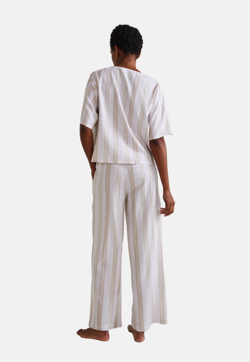 Monoprix SET LARGE À RAYURES - Pyjama - tadelakt/marron - ZALANDO.FR