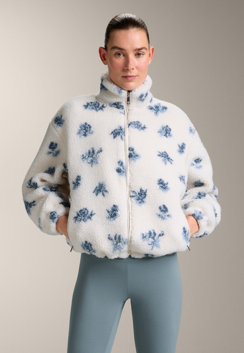 OYSHO FLORAL - Fleece jacket - light blue - Zalando