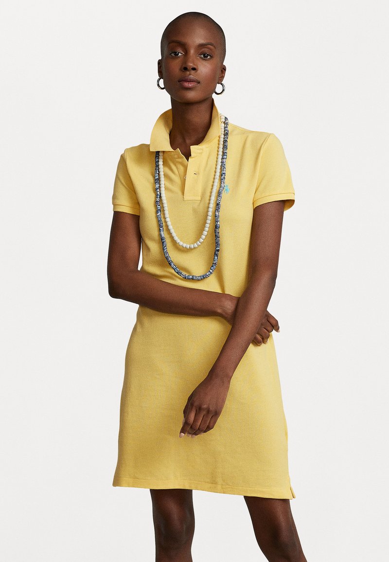 Polo Ralph Lauren SHORT SLEEVE CASUAL DRESS - Day dress - corn yellow ...